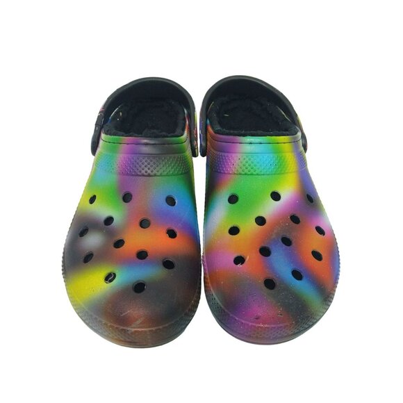 CROCS | Shoes | Crocs Dual Comfort Classic Lined Tie Dye Multi Colored ...